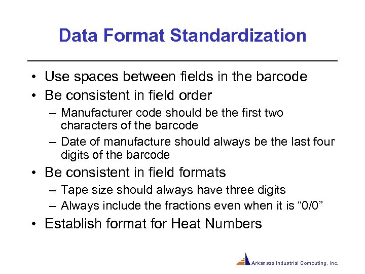 The Use and Standardization of Barcodes in Railroad