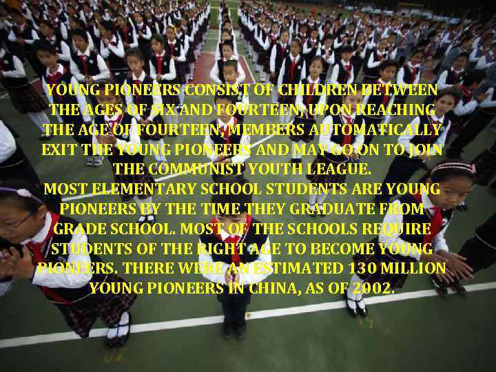 Young Pioneers of China YPOC The Young