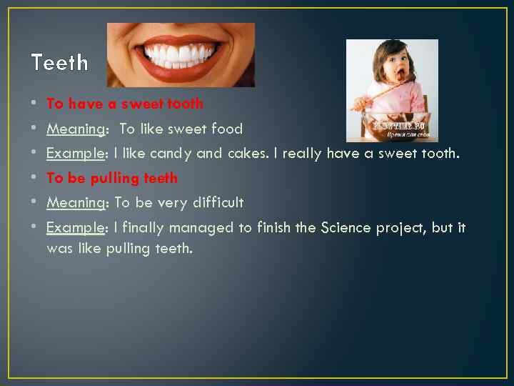 Idioms with parts of the body Abayeva Madina