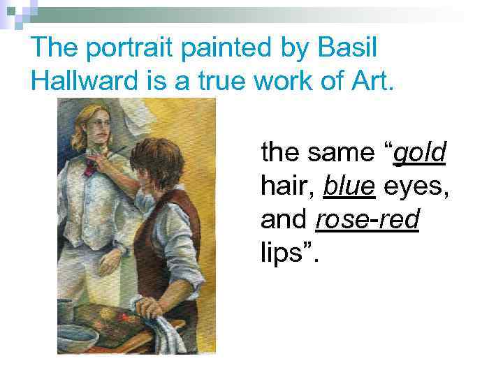 Colour symbolism in the novel The Picture of