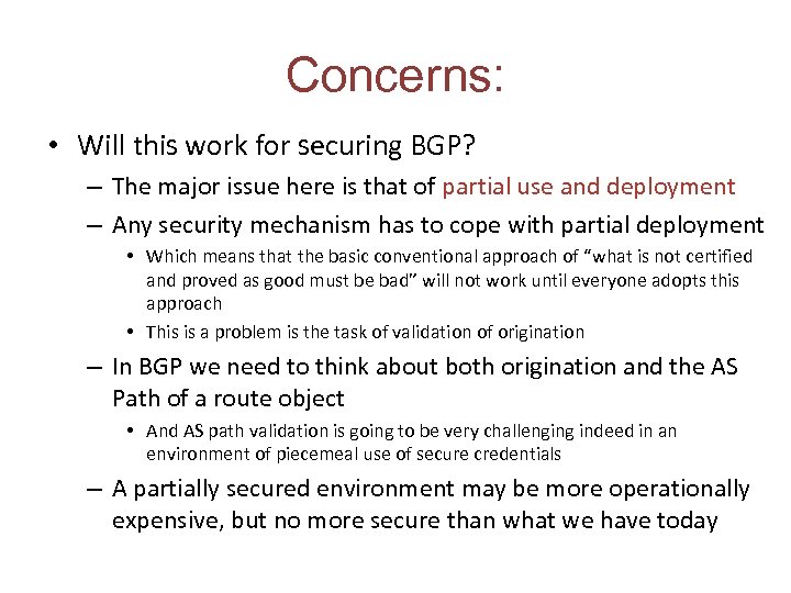 Securing the Internet Backbone Current activities in the