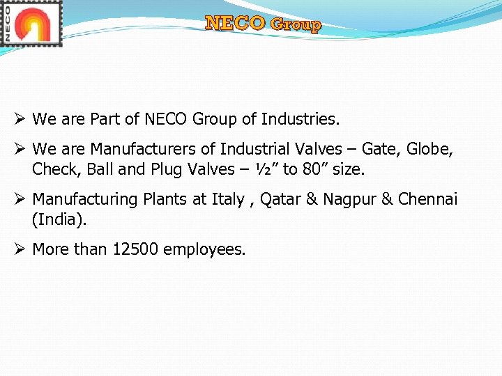 Presentation for NSSL NECO Group Ø We