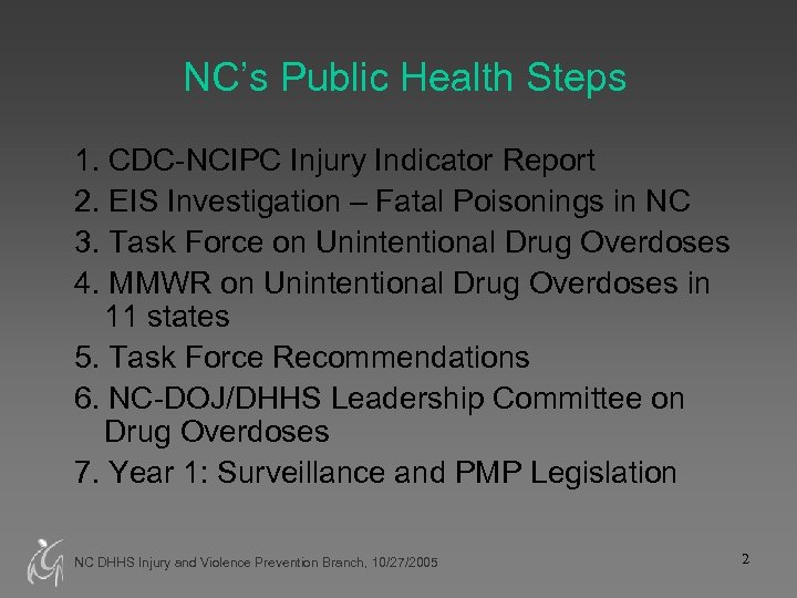 A Public Health Response to an Epidemic of