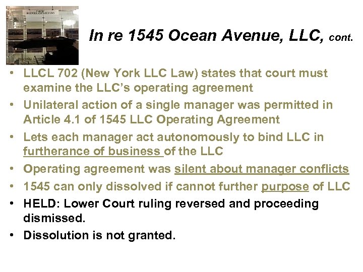 BUSINESS ORGANIZATIONS Chapter 6 XYZ Enterprises