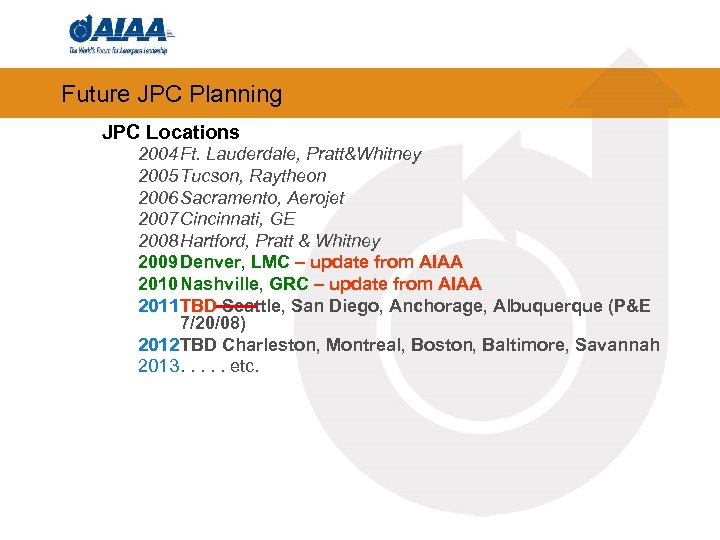 Air Breathing Propulsion Technical Committees Joint TC General