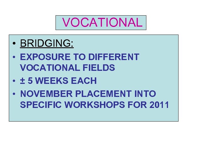 OBJECTIVE We strive to give