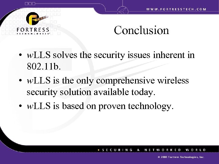 w LLS A Better Security Solution for 802