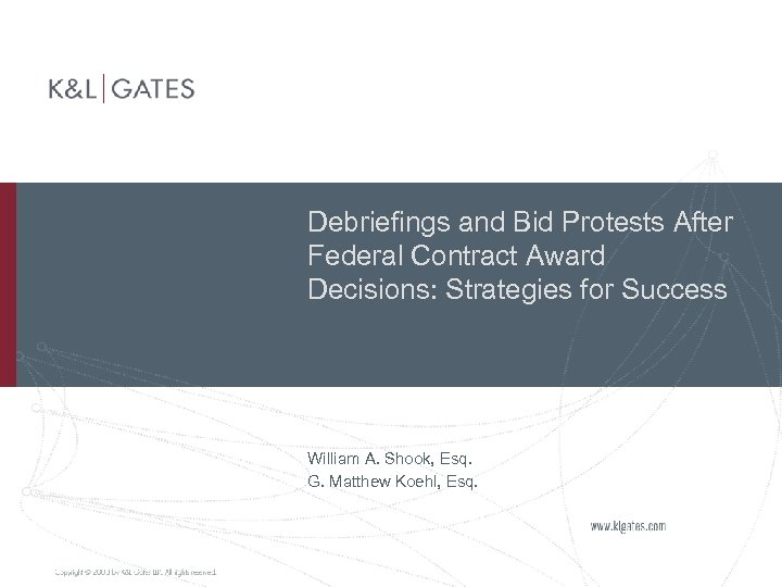 Debriefings and Bid Protests After Federal Contract Award