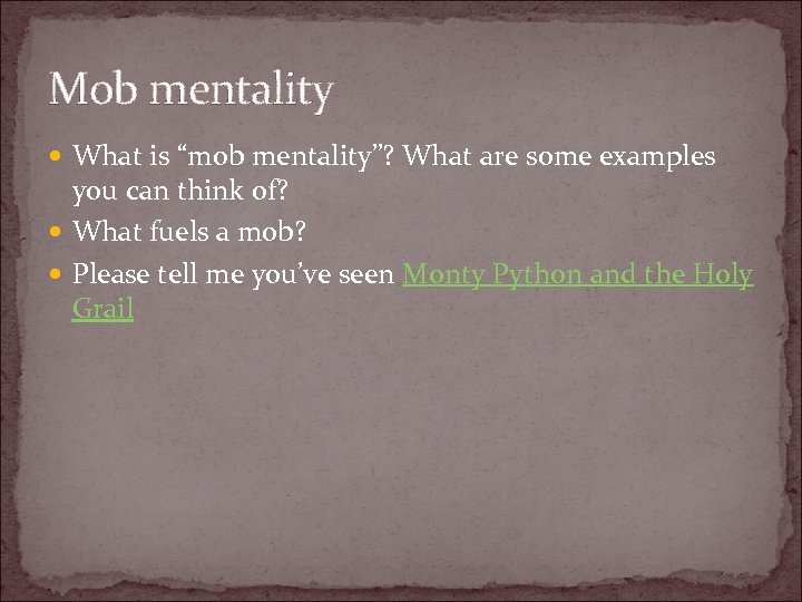 The Crucible First — What is a