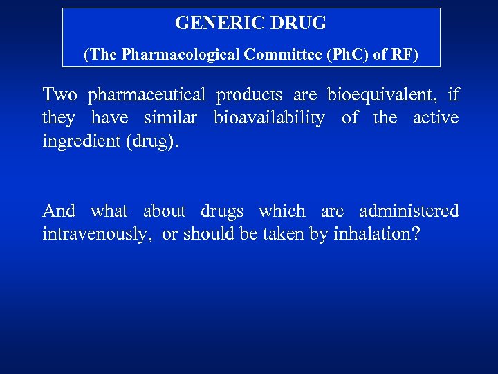 BRAND-NAME AND GENERIC DRUGS WHAT TO CHOOSE Natalia