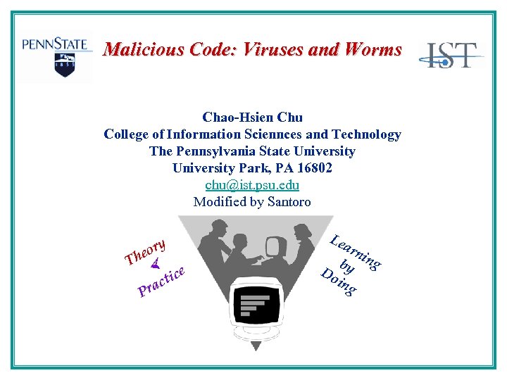 Malicious Code Viruses and Worms Chao-Hsien Chu College