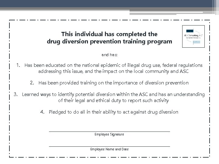 DRUG DIVERSION PREVENTION WHAT ARE YOU DOING WHAT