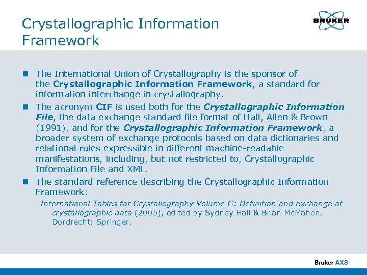 Advanced Crystallography Publication of Crystal Structures Charles Campana