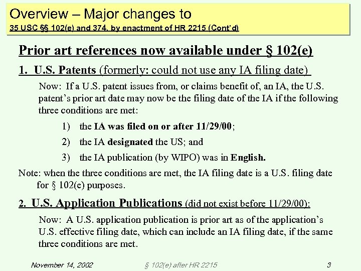 35 U S C 102 e and 374