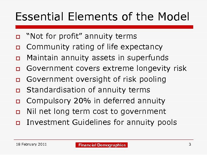Lifetime Annuities A public private model for sustainable real