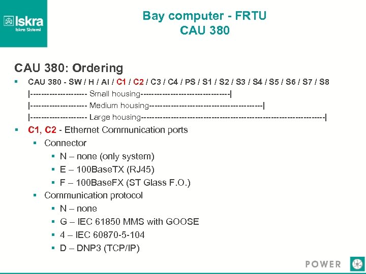 NEO 3000 Substation Bay computer FRTU