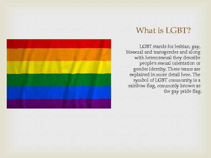 LGBT in the world Tasks and goals