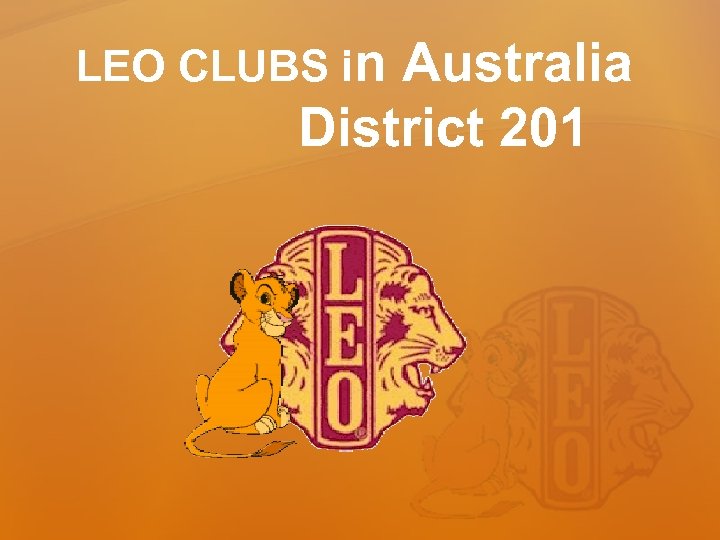 Leo Club Presentation Lion Peter Lamb M D