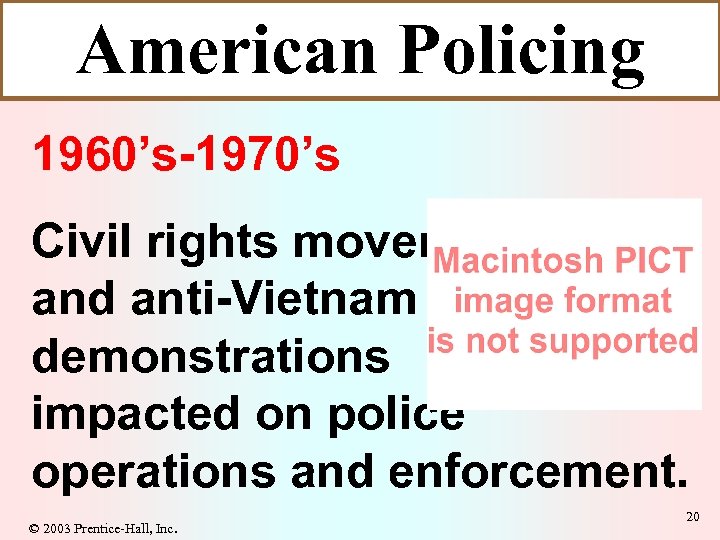 Chapter 5 Policing History and Structure 2003