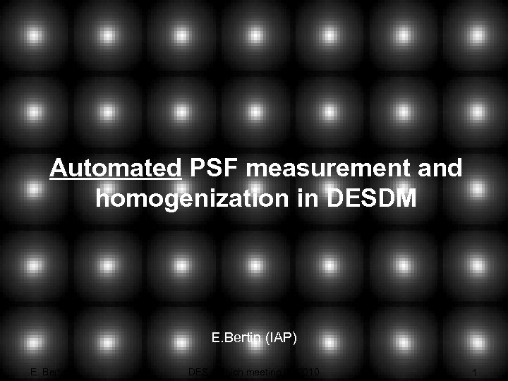 PSFEx Automated PSF measurement and homogenization in DESDM