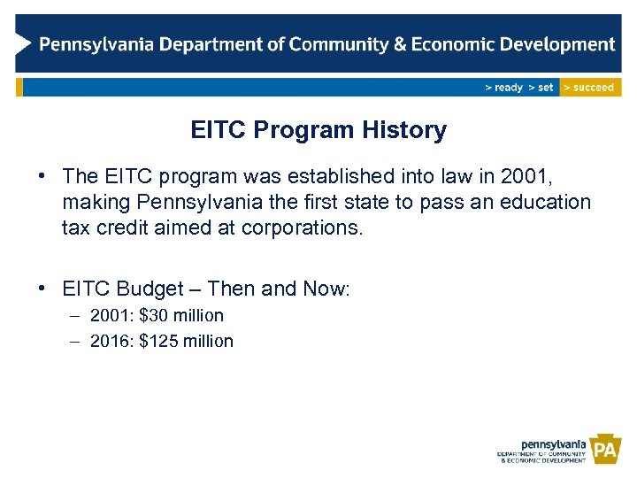 Educational Improvement Tax Credit Program EITC EITC