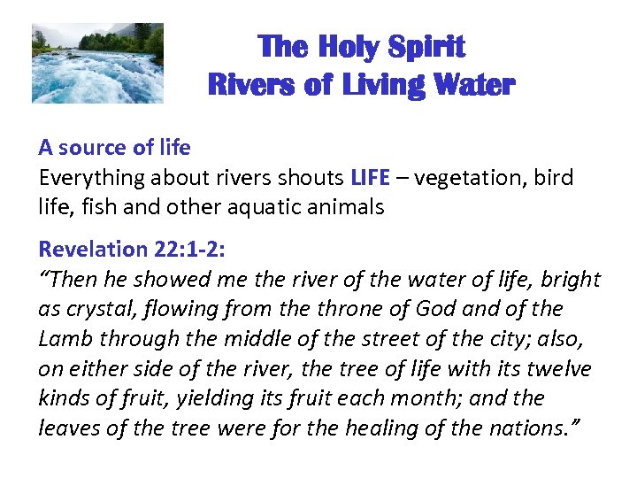 The Holy Spirit Rivers of Living Water John