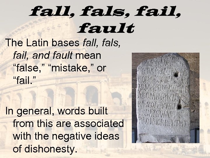 Building Vocabulary from Word Roots Lesson 9 Latin