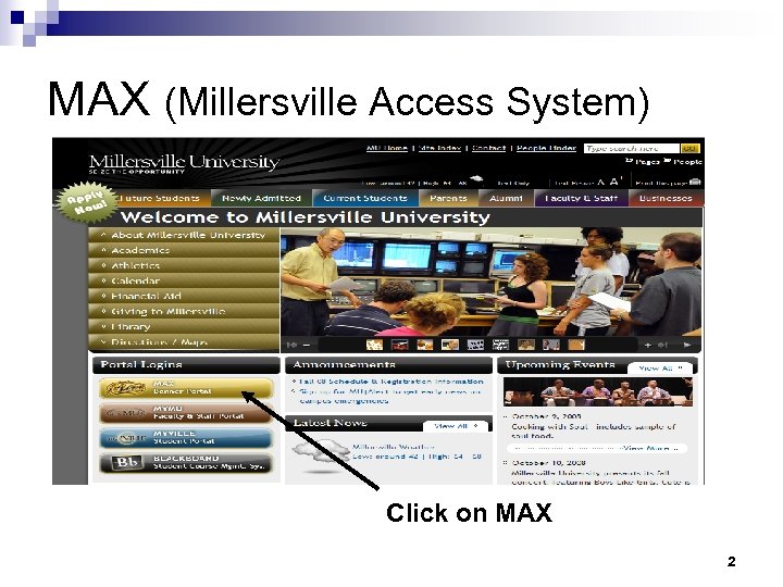 WEB FOR FACULTY www millersville edu Registrar s Office