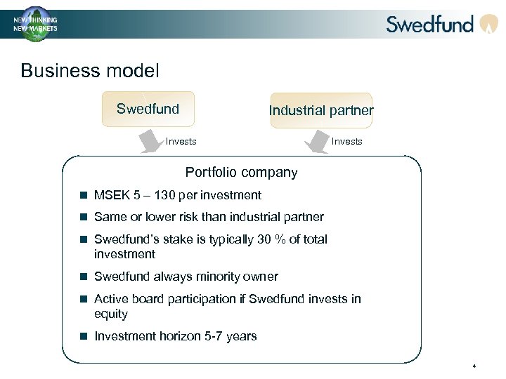 November 2007 1 What is Swedfund Partner