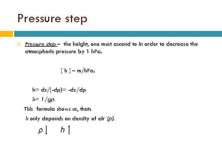 BARIC GRADIENT PRESSURE STEP Done by student of