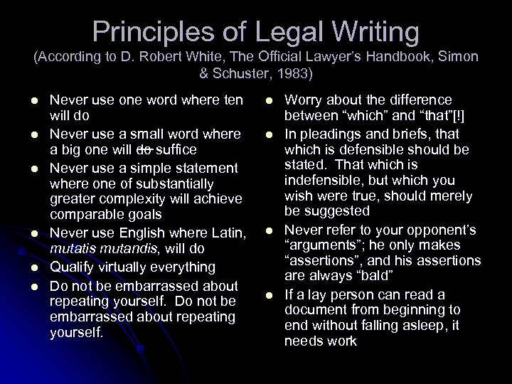 Strategic Legal Persuasion Writing to Win Part 3