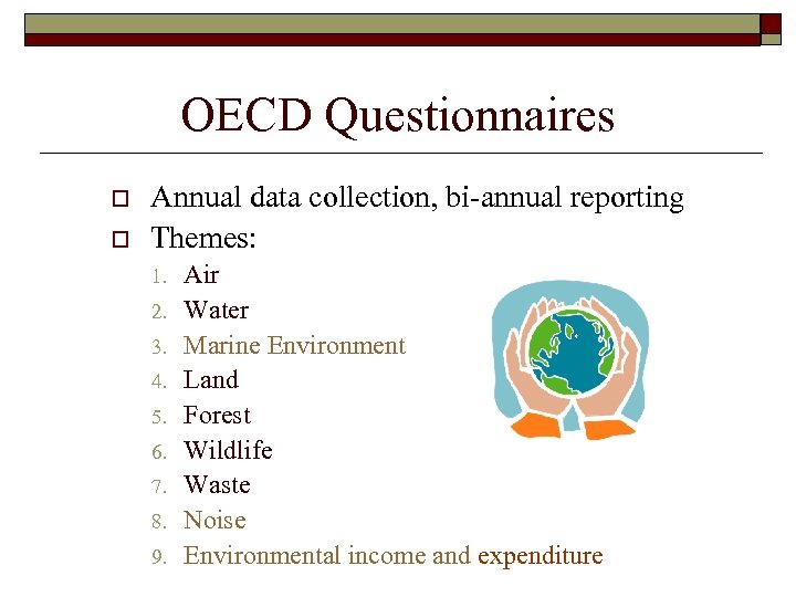 OECD Questionnaires Status Dr Moshe Yanai CBS ISRAEL