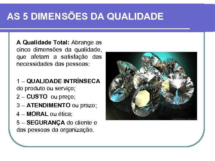 NOÇÕES SOBRE A GESTÃO DA QUALIDADE TOTAL