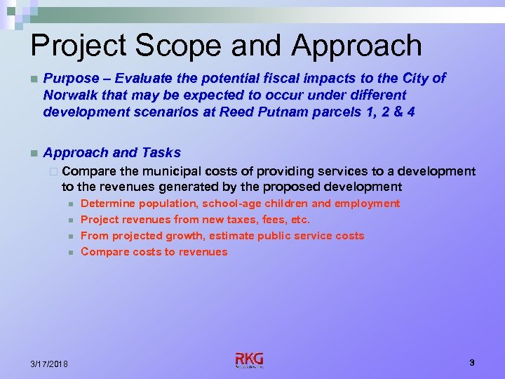 Fiscal Impact Analysis Reed Putnam Urban Renewal