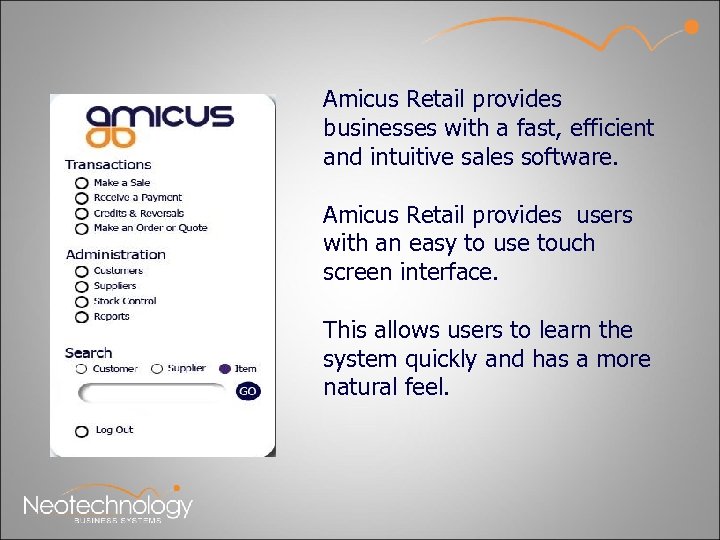 Amicus Point of Sale and Business Management System
