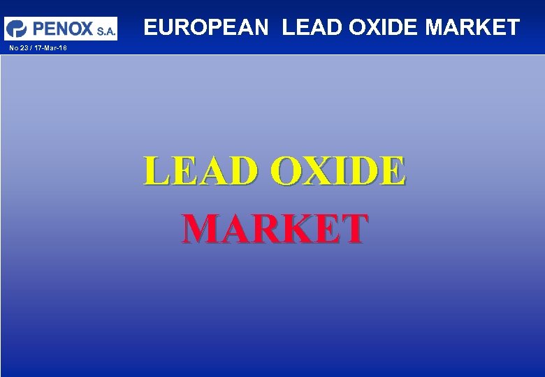 No 1 17 -Mar-18 PENOX — GROUP