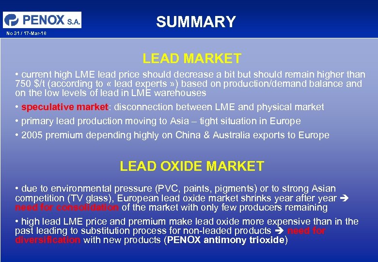 No 1 17 -Mar-18 PENOX — GROUP