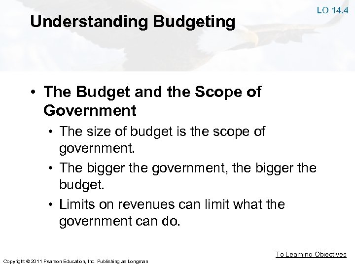 Federal Revenue and Borrowing LO 14 1 Describe