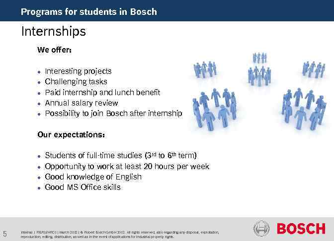 Programs for students in Bosch Anna Ovanesova RBRU HRC