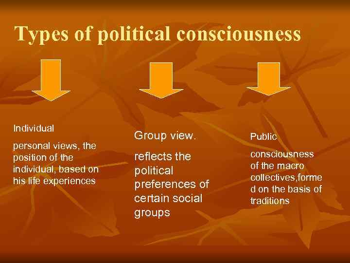Political consciousness — a collection