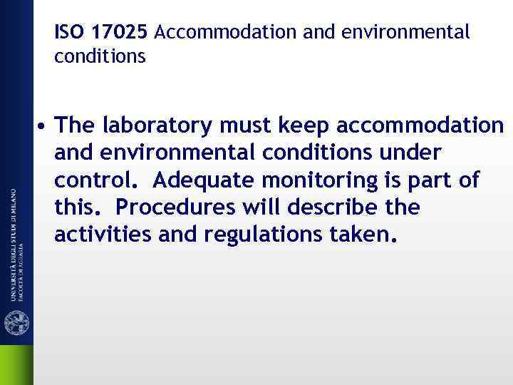 Ensuring effective laboratory control Saverio Mannino University
