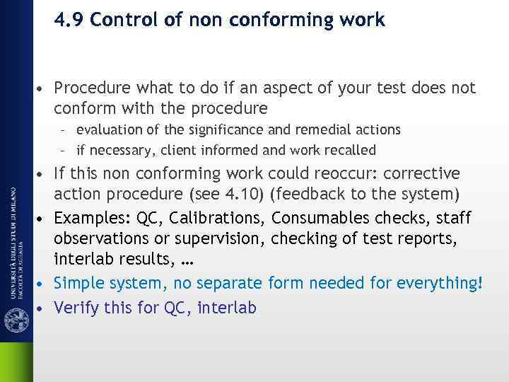 Ensuring effective laboratory control Saverio Mannino University