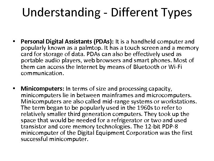 Basic Computer Understanding and Skills Instructor Doug Bloodworth