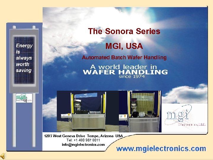 The Sonora Series MGI USA Automated Batch Wafer