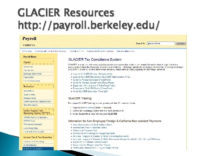 Glacier Tax Residency Software for International Students
