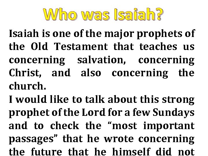 3 Let s Talk about Isaiah The Messianic