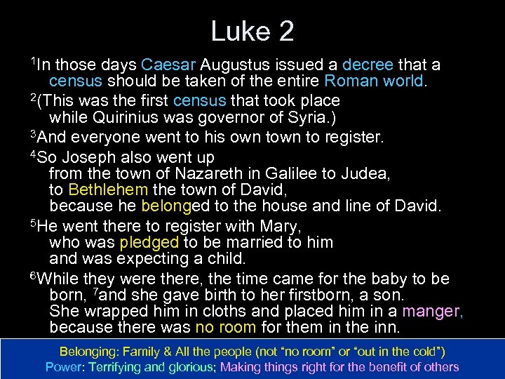 Luke 2 The awesome saviour of Bethlehem In