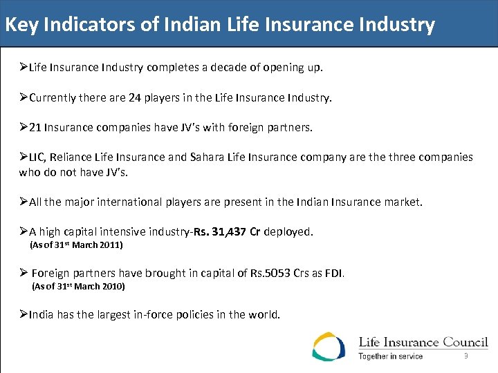 Developments in Indian Life Insurance Industry 23 rd