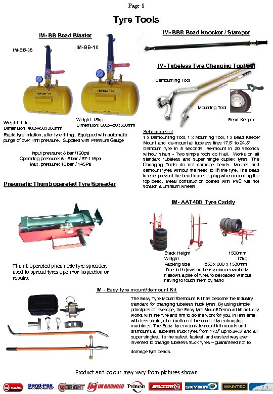 Workshop Equipment CATALOGUE Unit 10 Keymax Industrial Park