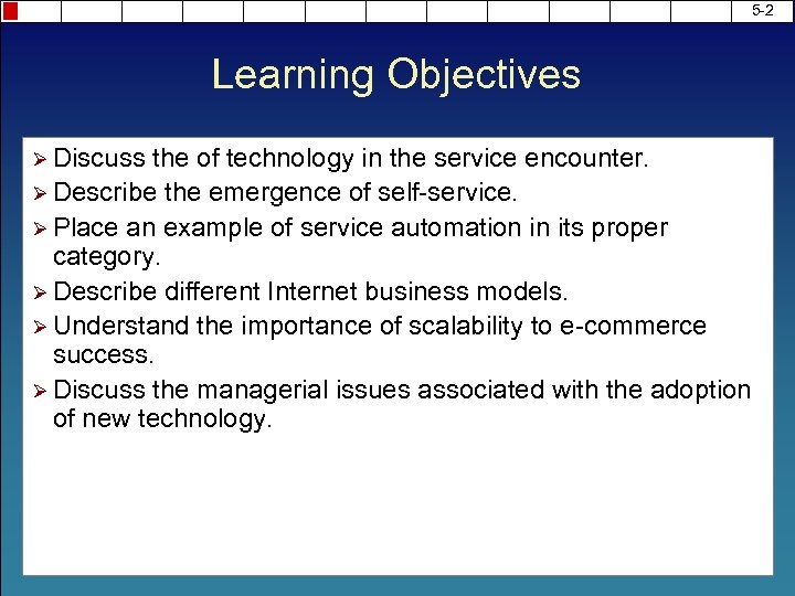 5 Service Management 5 e Operations Strategy Information